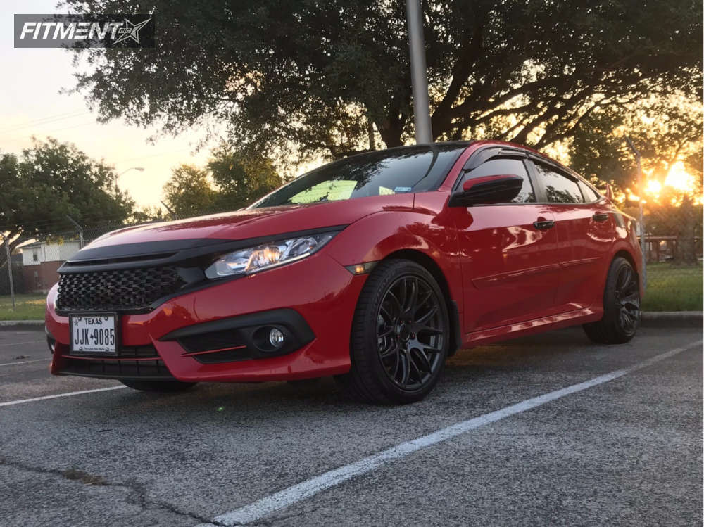 2017 Honda Civic LX with 18x8.5 ESR Sr12 and Rydanz 245x40 on Stock ...