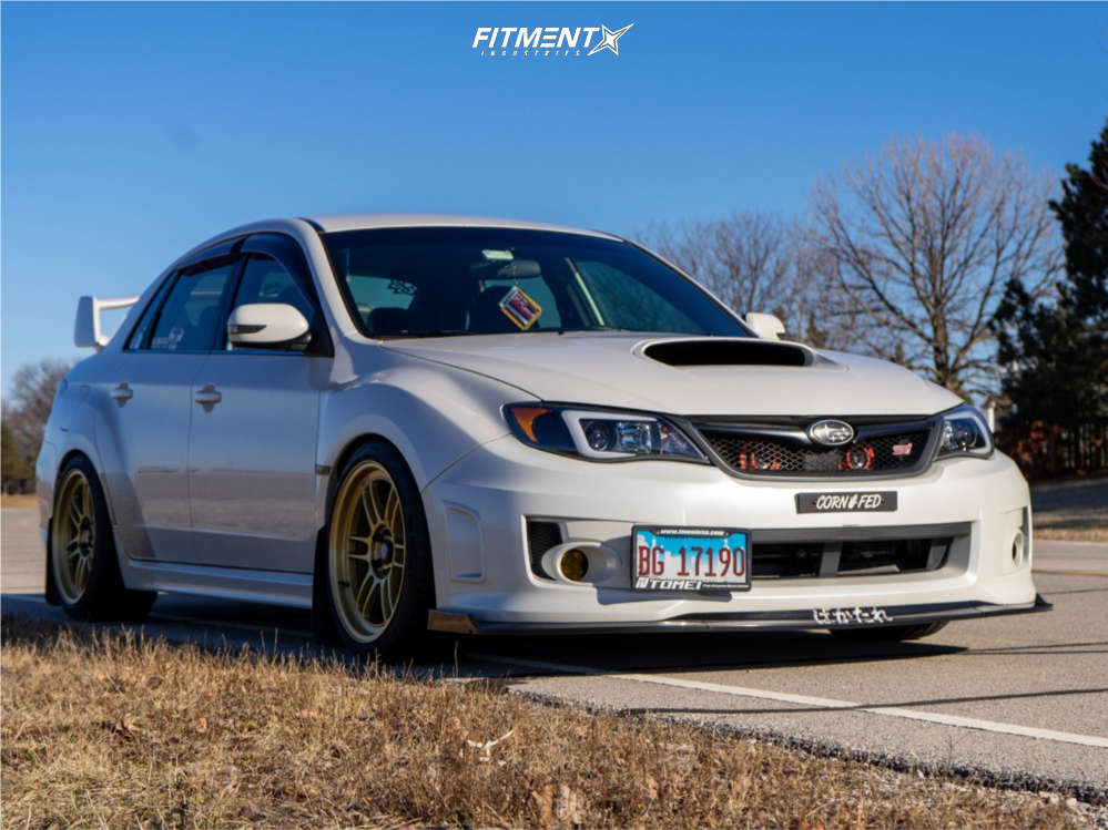 2011 Subaru Impreza WRX STI with 18x9.5 Enkei Rpf1 and Michelin 255x35 ...