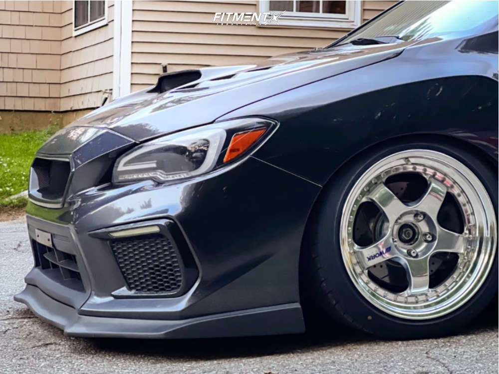 2018 Subaru WRX Base with 18x9.5 Work Meister S1 3p and Vercelli 235x40 ...
