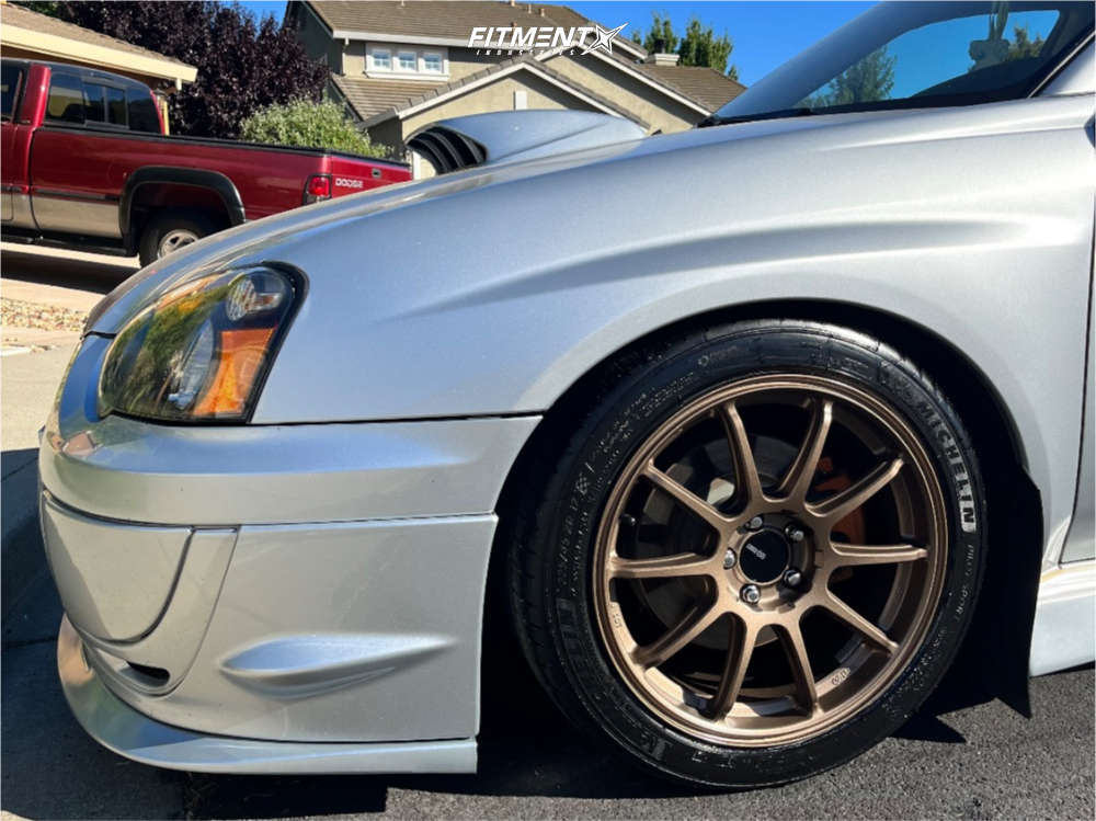 2005 Subaru Impreza WRX with 17x8 Enkei Triumph and Michelin 225x45 on ...