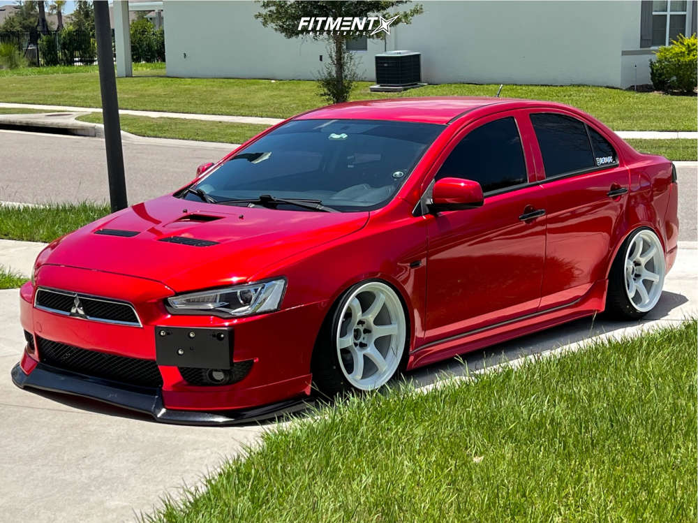 2008 Mitsubishi Lancer GTS with 18x10.5 Gram Lights 57dr and Cosmo ...