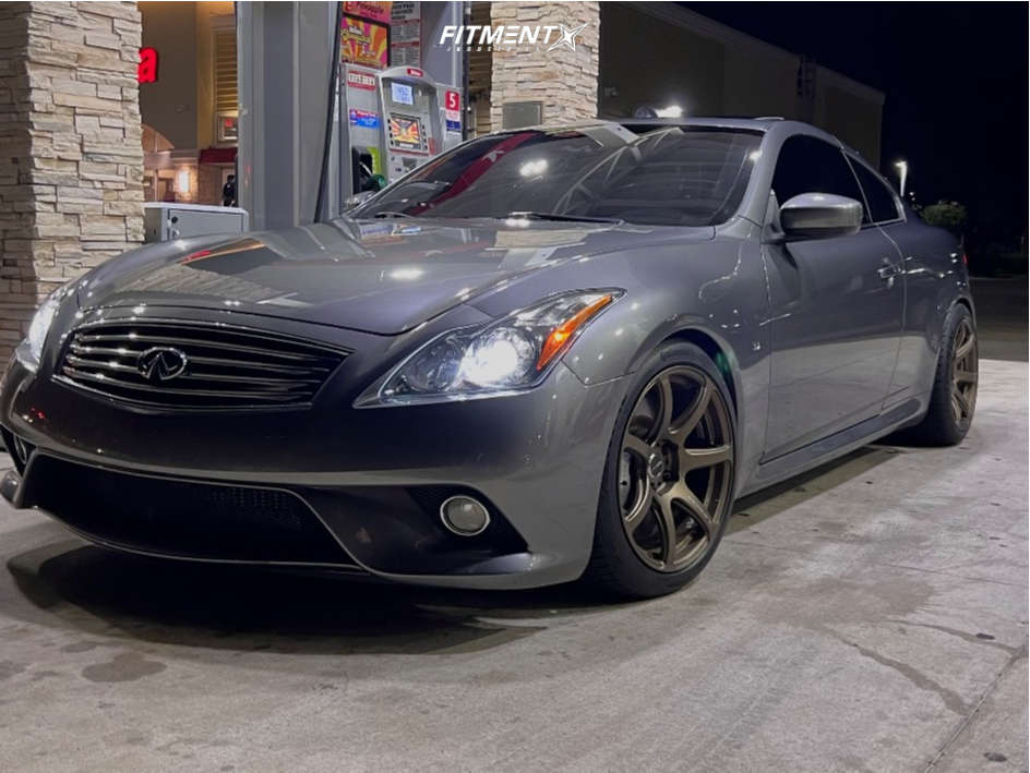 2013 INFINITI G37 Sport with 18x9.5 Work Emotion T7r and Continental ...