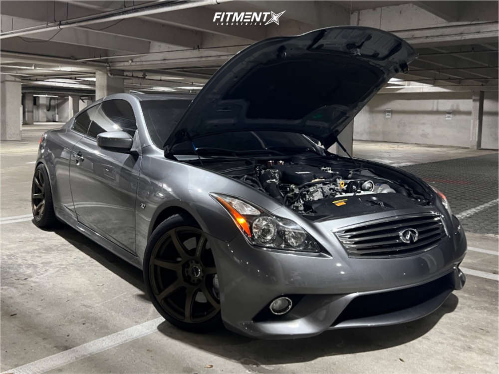 2013 INFINITI G37 Sport with 18x9.5 Work Emotion T7r and Continental ...