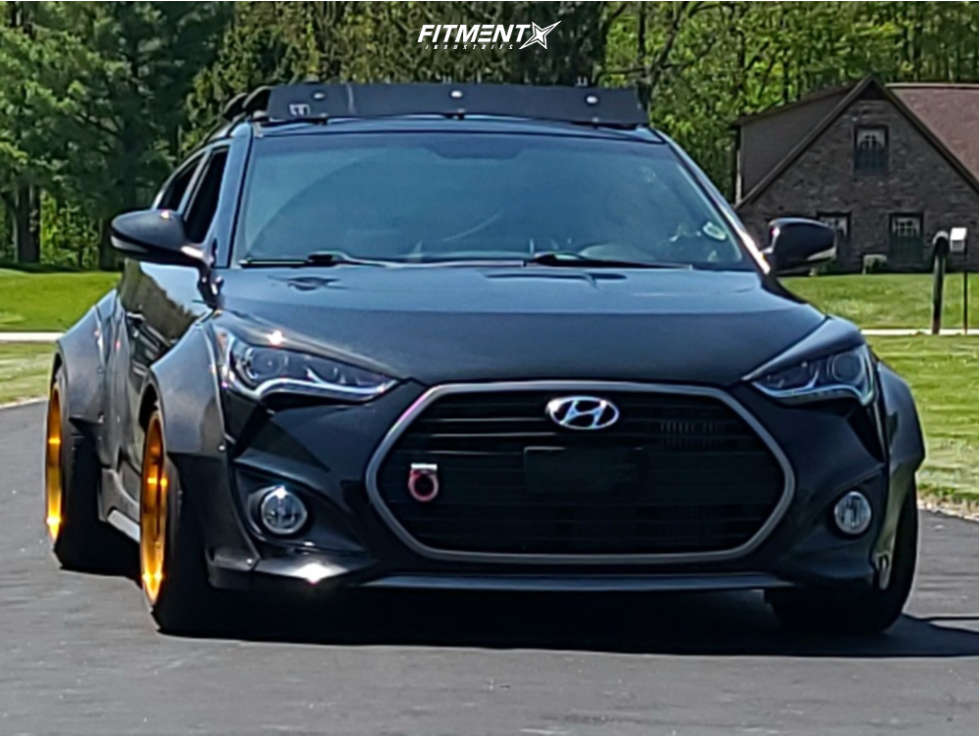 2016 Hyundai Veloster Turbo with 18x11 Cosmis Racing Xt-006r and ...