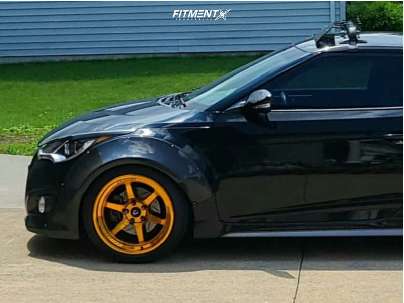 2016 Hyundai Veloster Turbo with 18x11 Cosmis Racing Xt-006r and ...