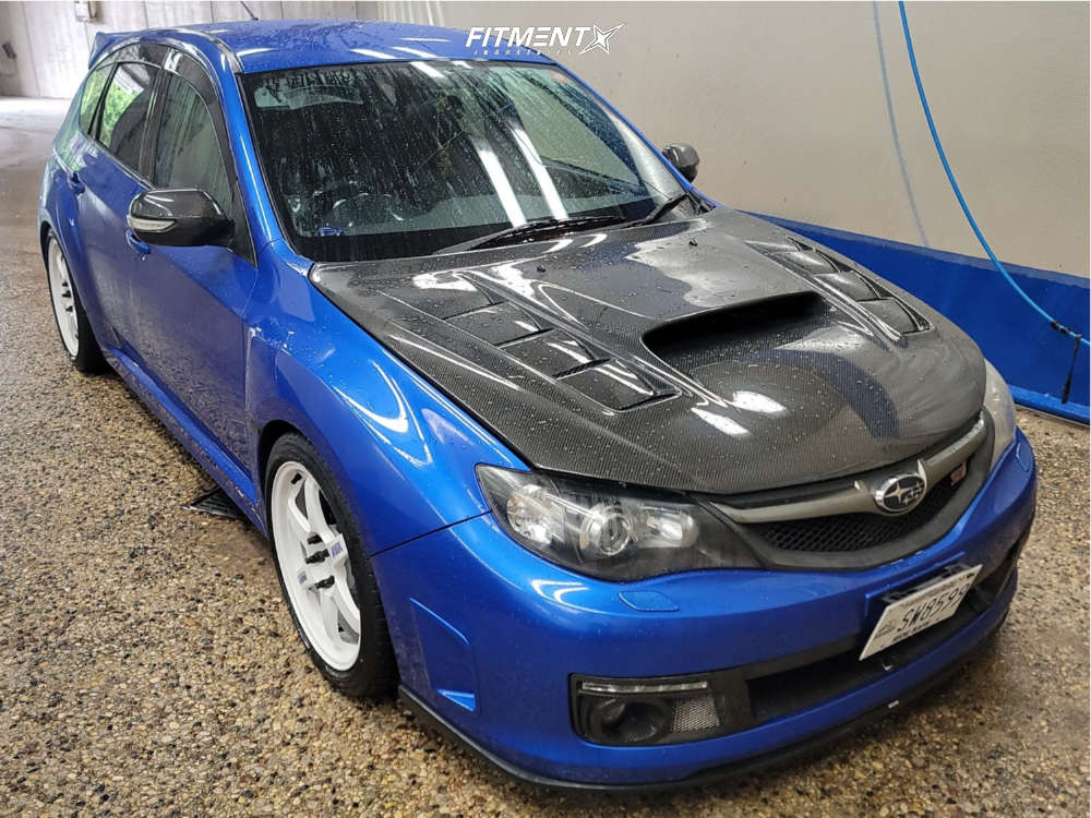 2007 Subaru Impreza WRX STI with 18x8.5 Volk Te37 and Dunlop 245x40 on ...