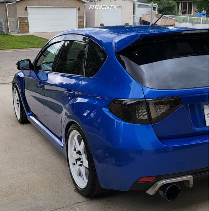 2007 Subaru Impreza WRX STI with 18x8.5 Volk Te37 and Dunlop 245x40 on ...