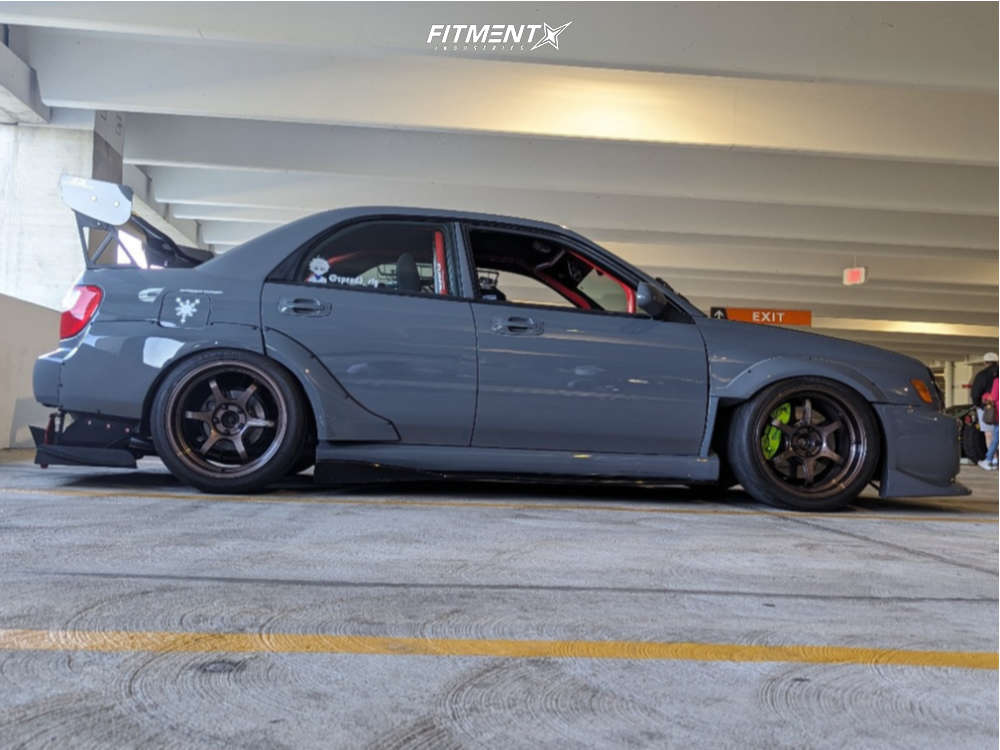 2002 Subaru Impreza WRX with 18x10 Advan Racing R6 and Federal 265x35 ...