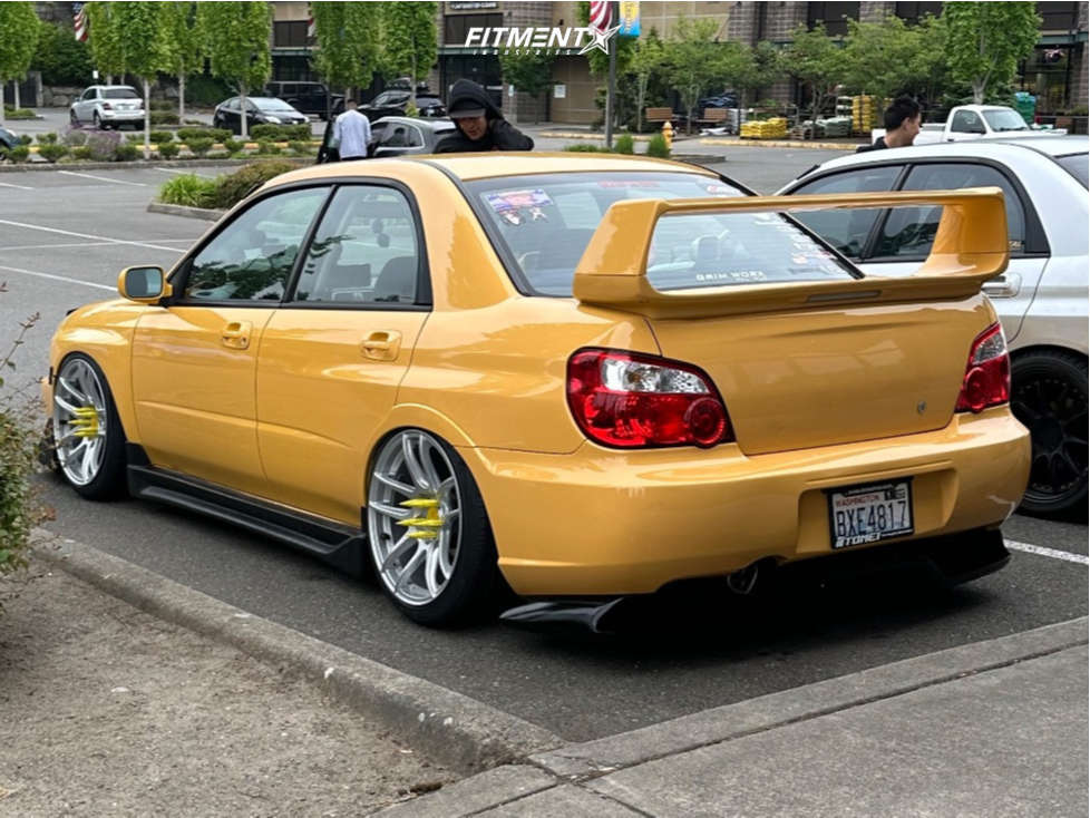 2002 Subaru Impreza WRX with 18x9.5 ESR Cs8 and Laufenn 225x40 on Air ...