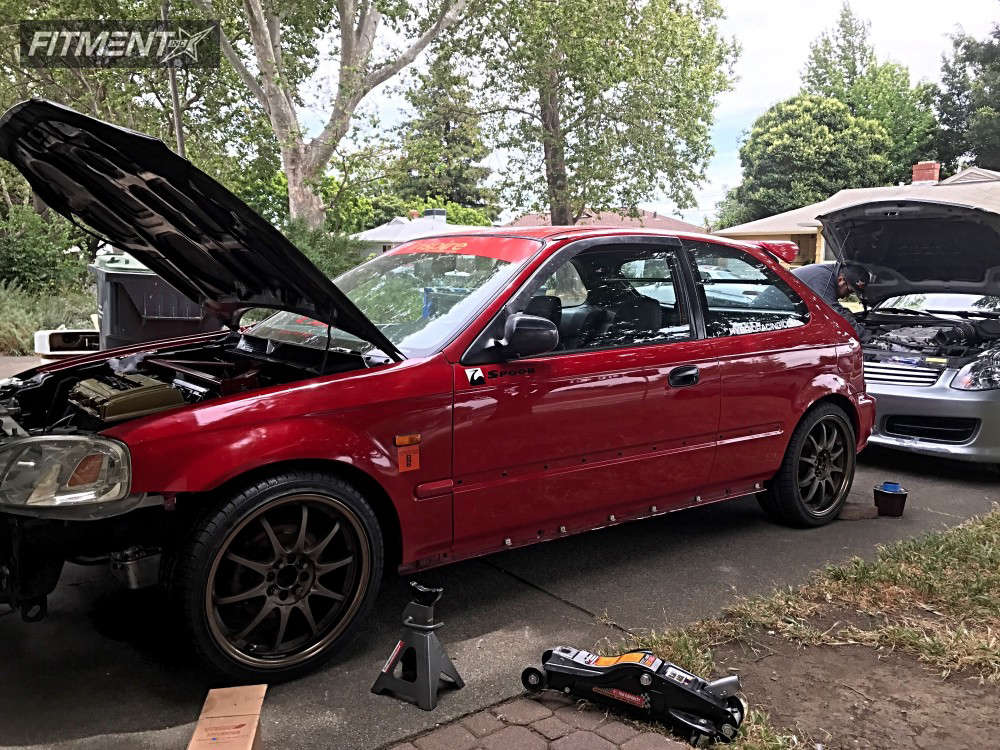 1996 Honda Civic EX with 17x7.5 Volk Ce28n and Falken 205x40 on ...