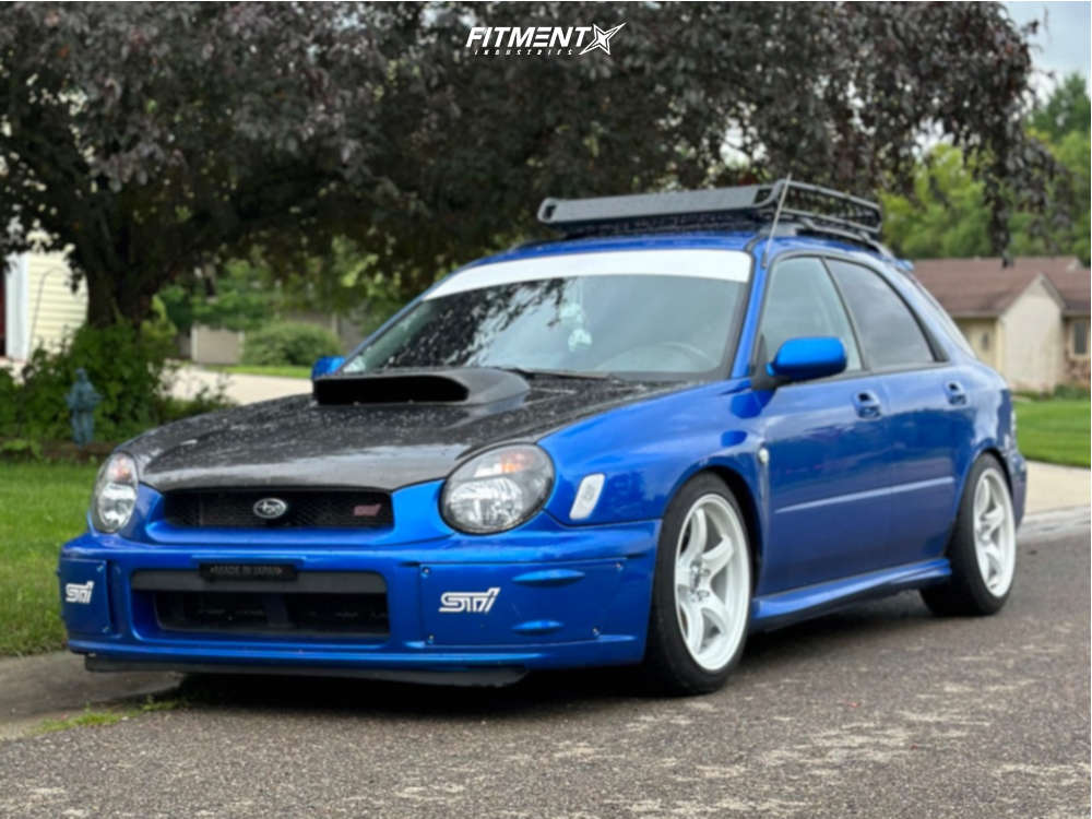 2003 Subaru Impreza WRX with 17x9 Gram Lights 57cr and Nitto 225x45 on ...