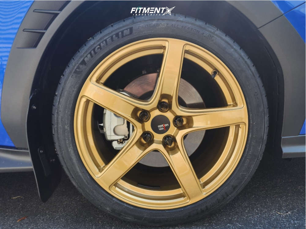 2022 Subaru WRX Premium with 18x9.5 Option Lab R555 and Michelin 265x35 ...
