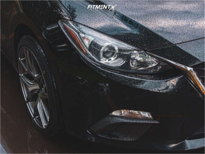2016 Mazda 3 GS with 18x8 Fast Wheels Fc04 and Triangle 225x40 on Stock ...