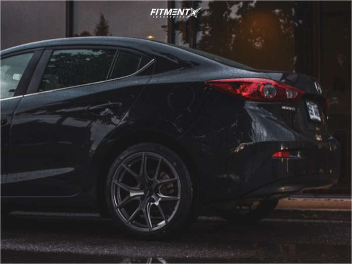 2016 Mazda 3 GS with 18x8 Fast Wheels Fc04 and Triangle 225x40 on Stock ...