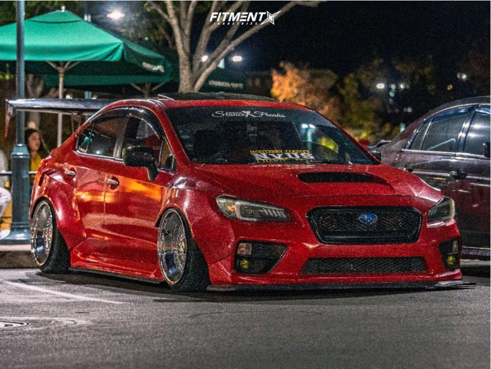 2015 Subaru WRX Limited with 18x11 BBS Rs and Ironman 215x40 on Air ...