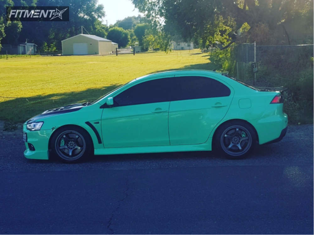 2010 Mitsubishi Lancer Evolution MR with 18x9 Carbyne Sprint and Nitto ...