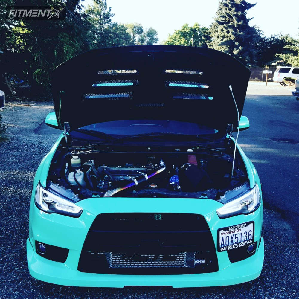 2010 Mitsubishi Lancer Evolution MR with 18x9 Carbyne Sprint and Nitto ...