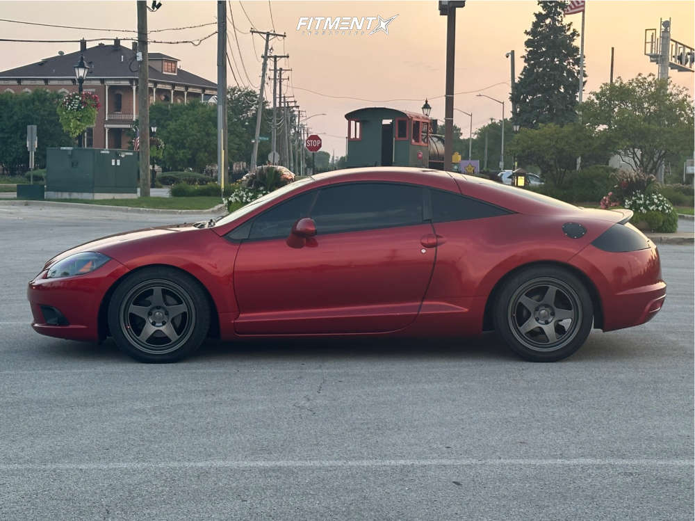 2009 Mitsubishi Eclipse GS with 18x8.5 Kansei Knp and Bridgestone 235x45 on Lowering Springs ...