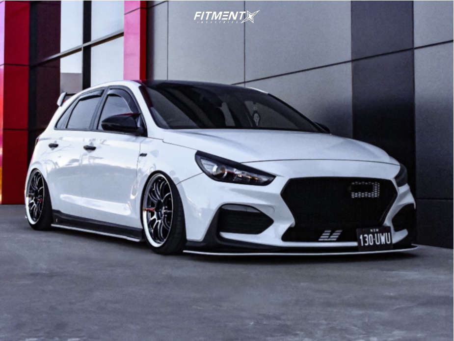 2019 Hyundai Elantra GT N Line with 18x8.5 Work Zr10 and Kumho 225x35 on Air Suspension ...