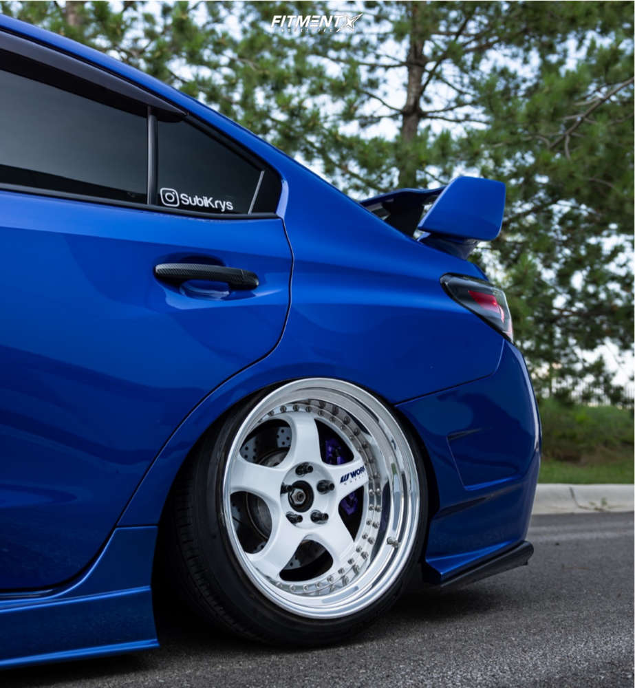 2017 Subaru WRX Limited with 18x10 Work Meister S1 3p and Continental ...