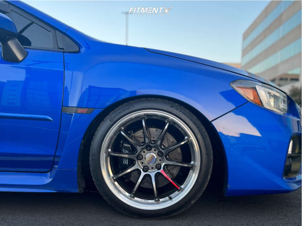 2016 Subaru WRX STI Limited with 18x9.5 Work Emotion Zr10 and Continental 255x35 on Coilovers ...