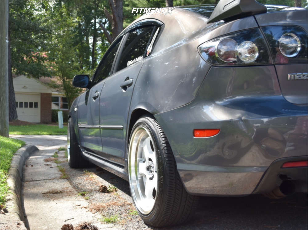 2007 Mazda 3 S with 18x8.5 MST Mt07 and Yokohama 215x45 on Coilovers ...