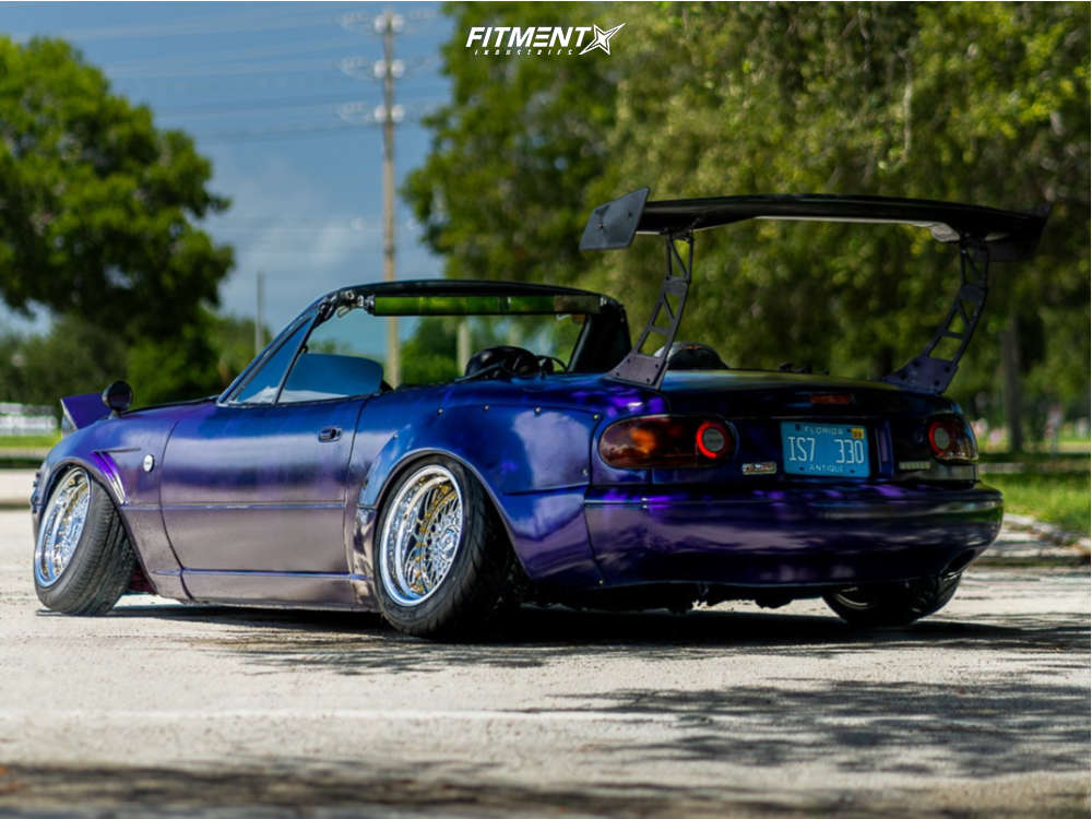 1990 Mazda Miata Base with 15x8 ESM 002r and Federal 195x45 on ...