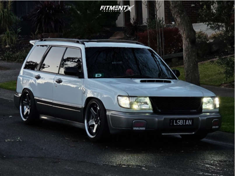 1999 Subaru Forester L with 18x10 Work Gt5 and Hankook 235x40 on ...