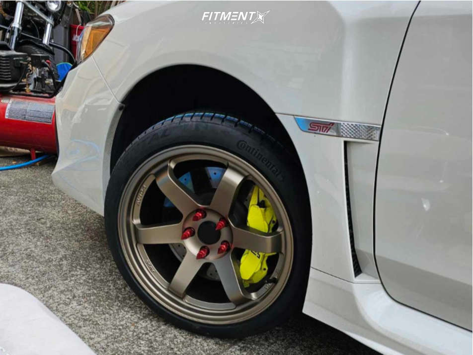 2018 Subaru WRX STI Base with 18x9.5 AVID1 Av6 and Continental 255x35 on Stock Suspension ...