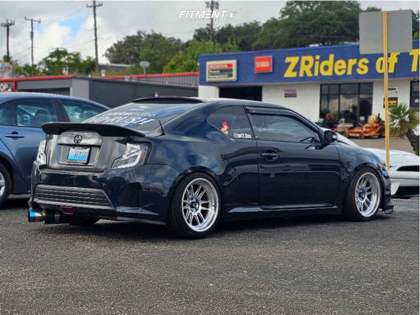 2015 Scion TC Base with 18x9.5 Cosmis Racing Xt-206r and Michelin ...