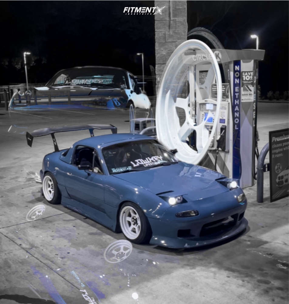 1990 Mazda Miata Base with 15x8 MST Time Attack and Waterfall 195x45 on ...