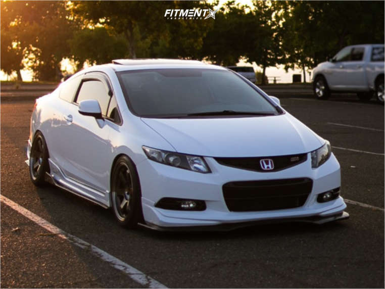2012 Honda Civic Si with 17x9 Volk Te37sl and Falken 245x40 on ...