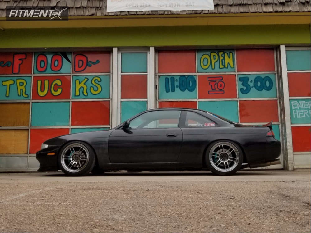 1995 Nissan 240SX 2dr Coupe with 18x9.5 Enkei RPF1 and Hankook 225x40 ...
