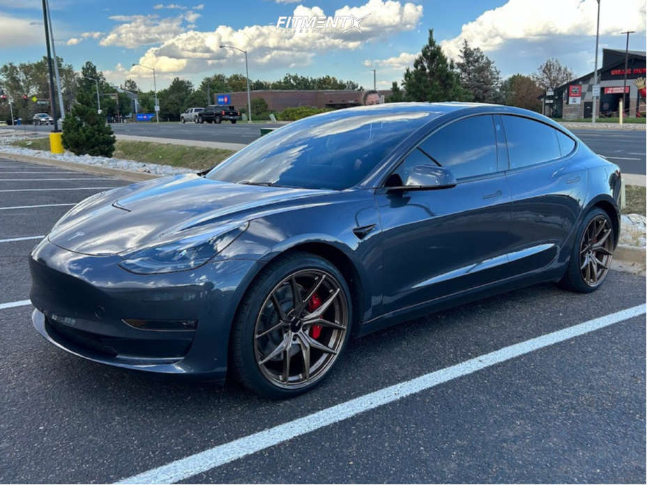 2023 Tesla 3 Performance with 20x9.5 Enkei Tsr-x and Continental 245x35 ...