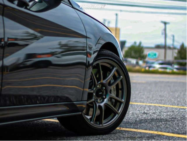 2023 Hyundai Elantra N Line with 18x8.5 Konig Heliogram and Hankook 235x40 on Stock Suspension ...