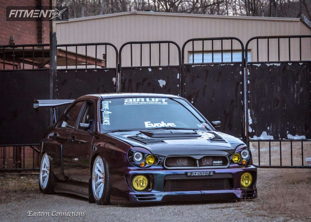 2002 Subaru WRX Base with 18x10 Work Emotion Cr 2p and Hankook 265x35 ...