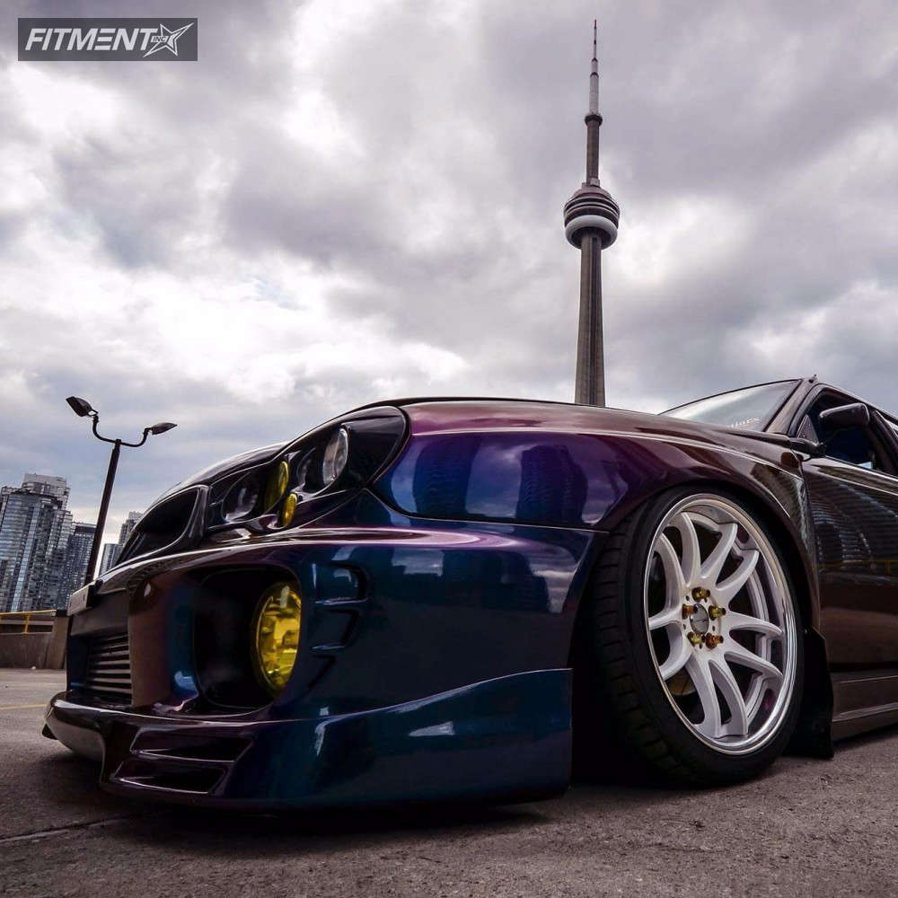 2002 Subaru WRX Base with 18x10 Work Emotion Cr 2p and Hankook 265x35 ...