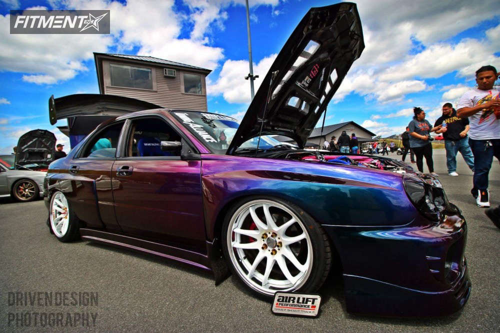 2002 Subaru WRX Base with 18x10 Work Emotion Cr 2p and Hankook 265x35 ...