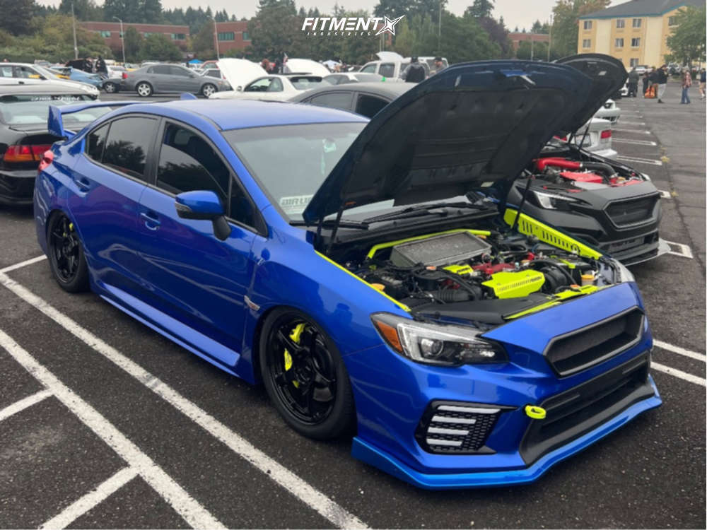 2018 Subaru WRX STI Base with 18x8 Enkei Ts-5 and Fullrun 245x40 on Air ...