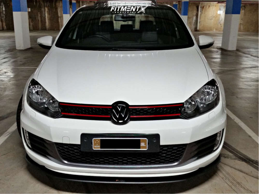 2010 Volkswagen GTI Base with 19x8.5 Rotiform Six and Michelin 235x35 on Lowering Springs ...