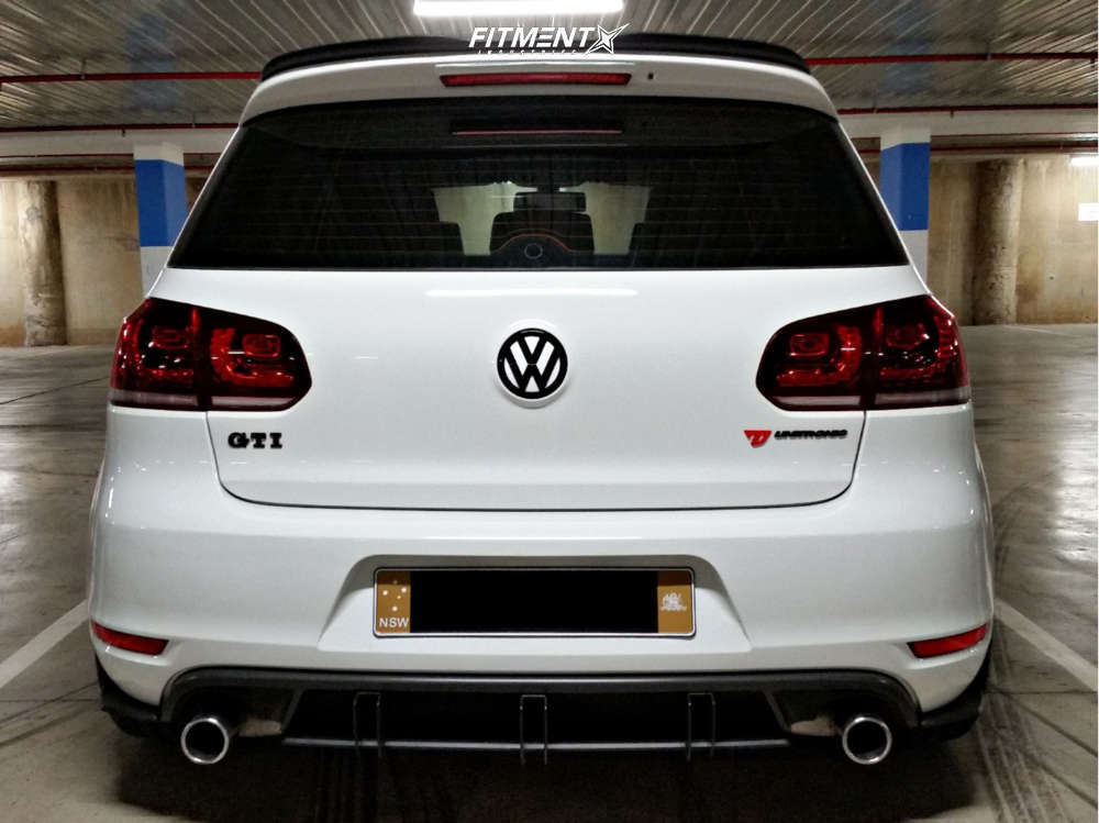 2010 Volkswagen GTI Base with 19x8.5 Rotiform Six and Michelin 235x35 on Lowering Springs ...