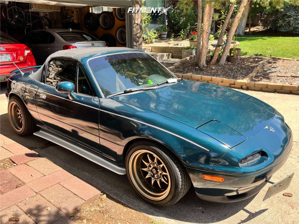 1993 Mazda Miata Base with 15x8 Vors Tr3 and Ironman 195x50 on Lowering ...