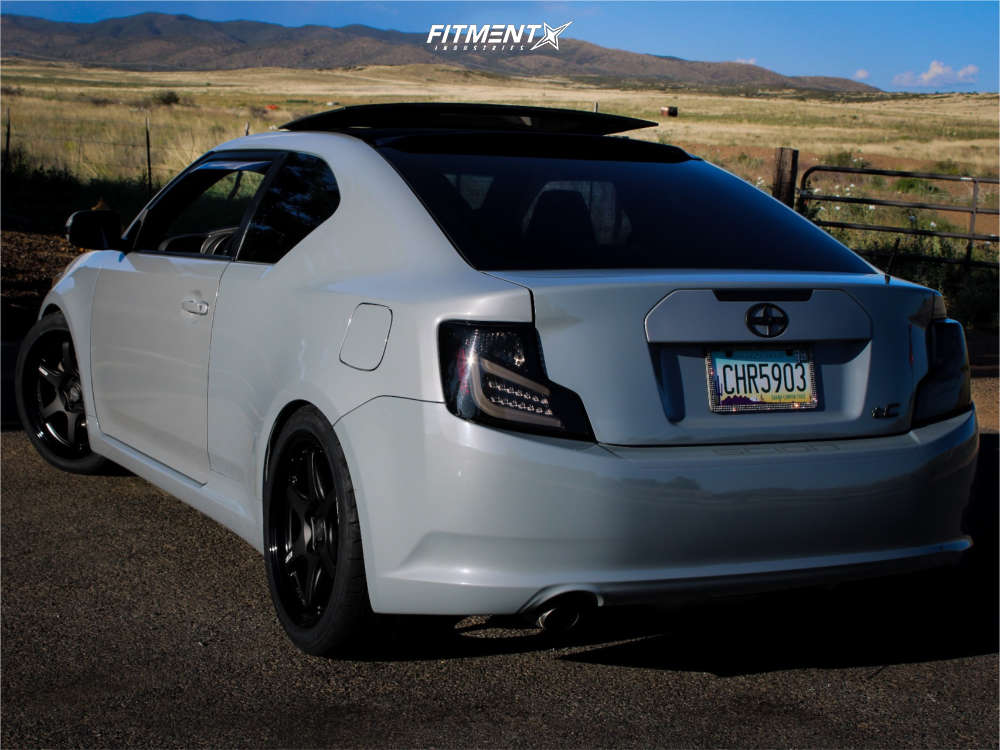 2011 Scion TC Base with 18x8.5 ESR Ap6 and Nitto 245x40 on Coilovers ...