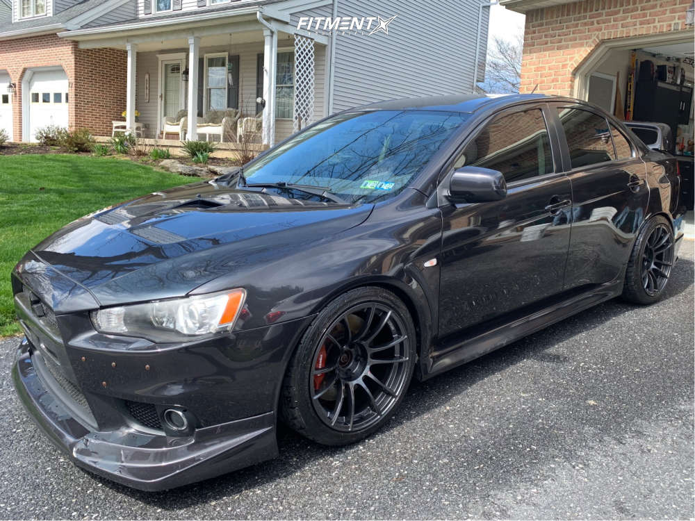 2011 Mitsubishi Lancer Evolution GSR with 18x10.5 SSR Gtx04 and Nitto ...