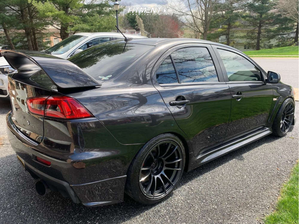 2011 Mitsubishi Lancer Evolution GSR with 18x10.5 SSR Gtx04 and Nitto ...