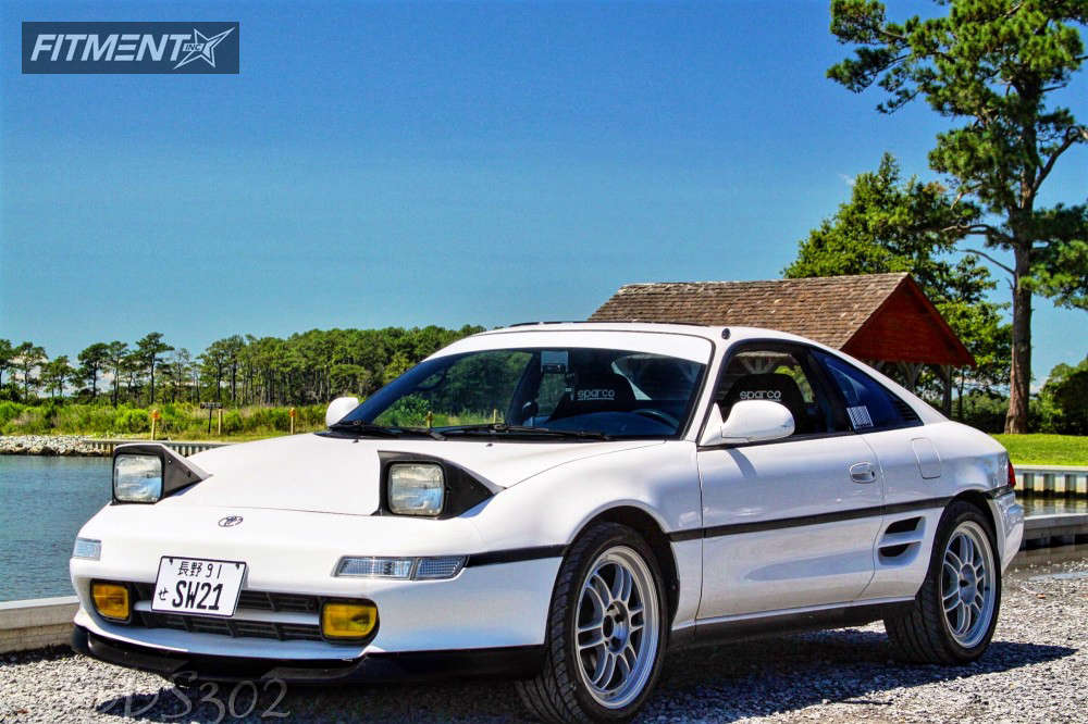 1991 Toyota MR2 Turbo with 17x7 Enkei RPF1 and Yokohama 215x40 on Stock ...
