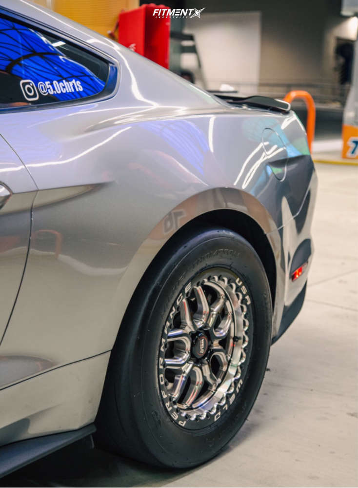 2022 Ford Mustang GT with 18x5 Weld Racing Laguna and Lionhart 215x55 ...