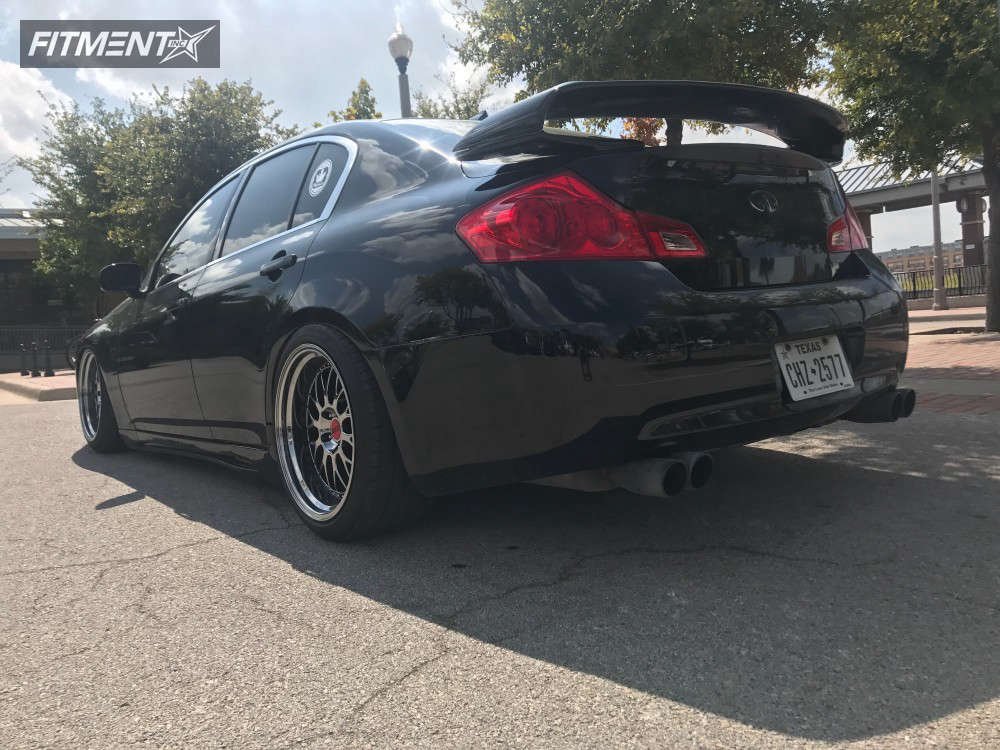 2008 INFINITI G35 X Sport with 19x10.5 ESR Sr01 and Radar 255x55 on Air ...