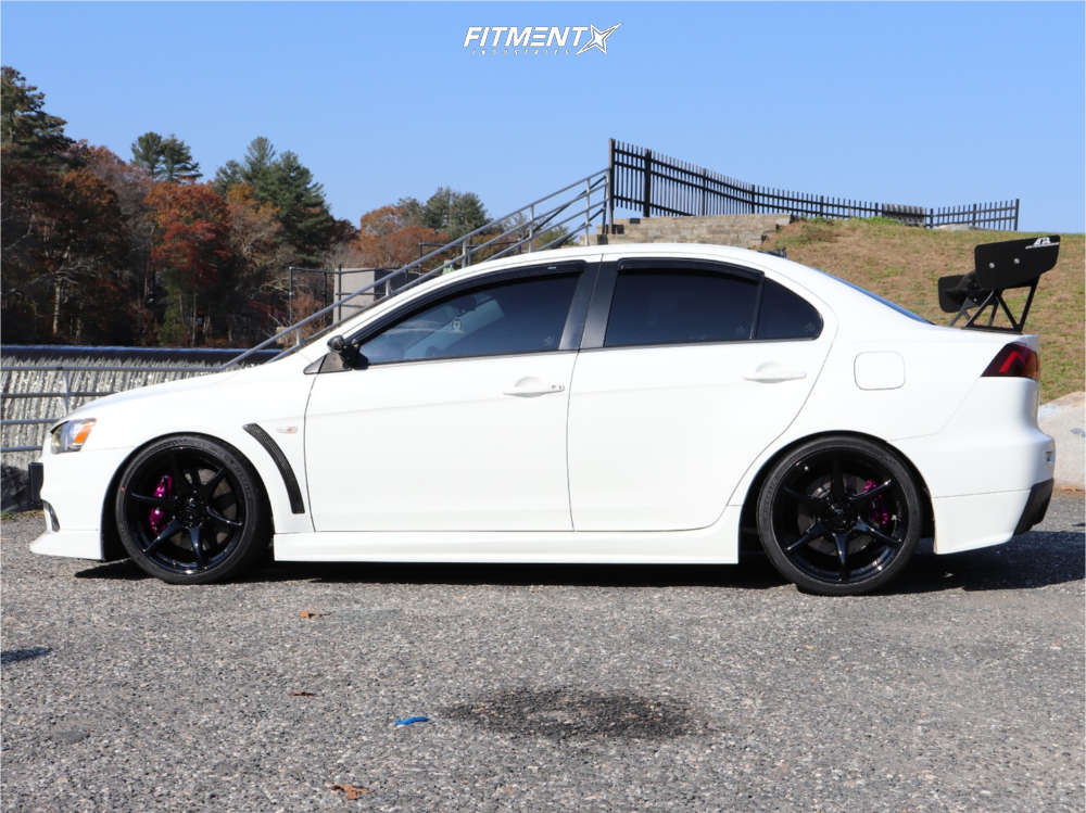 2015 Mitsubishi Lancer Evolution GSR with 19x9.5 Kansei Tandem and ...