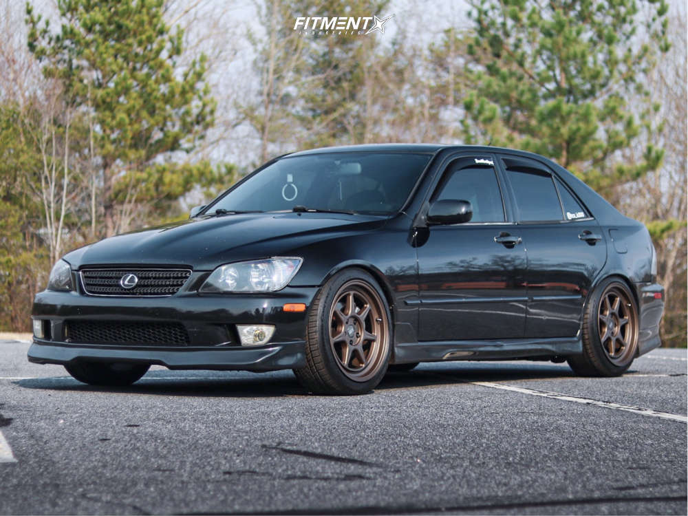 2002 Lexus IS300 Base with 18x8.5 ESR Cr7 and Continental 225x45 on Coilovers | 2812013 ...